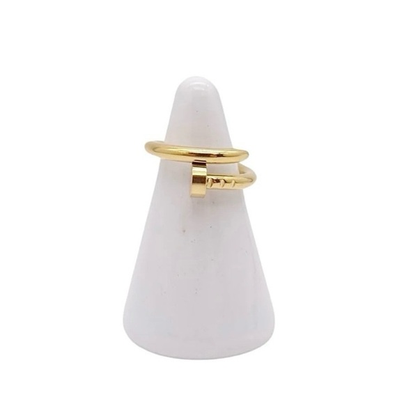 Jewelry | New Stainless Steel Nail Ring In Gold | Poshmark